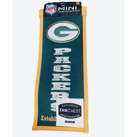 Winning Streak Sports | Other | Green Bay Packers Mini Wool Team Banner ...